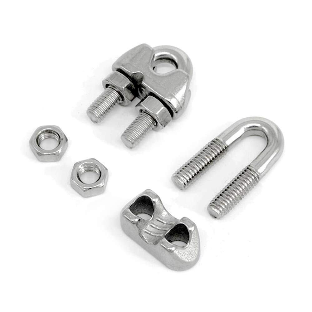 Wire Rope Clip,304 Stainless Steel M3 Wire Rope Grips Bolts and 3mm ...