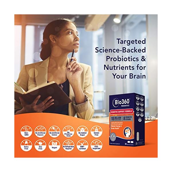 Bio360 Probiotics, Cognitive Support Formula, Brain Health & Mental ...