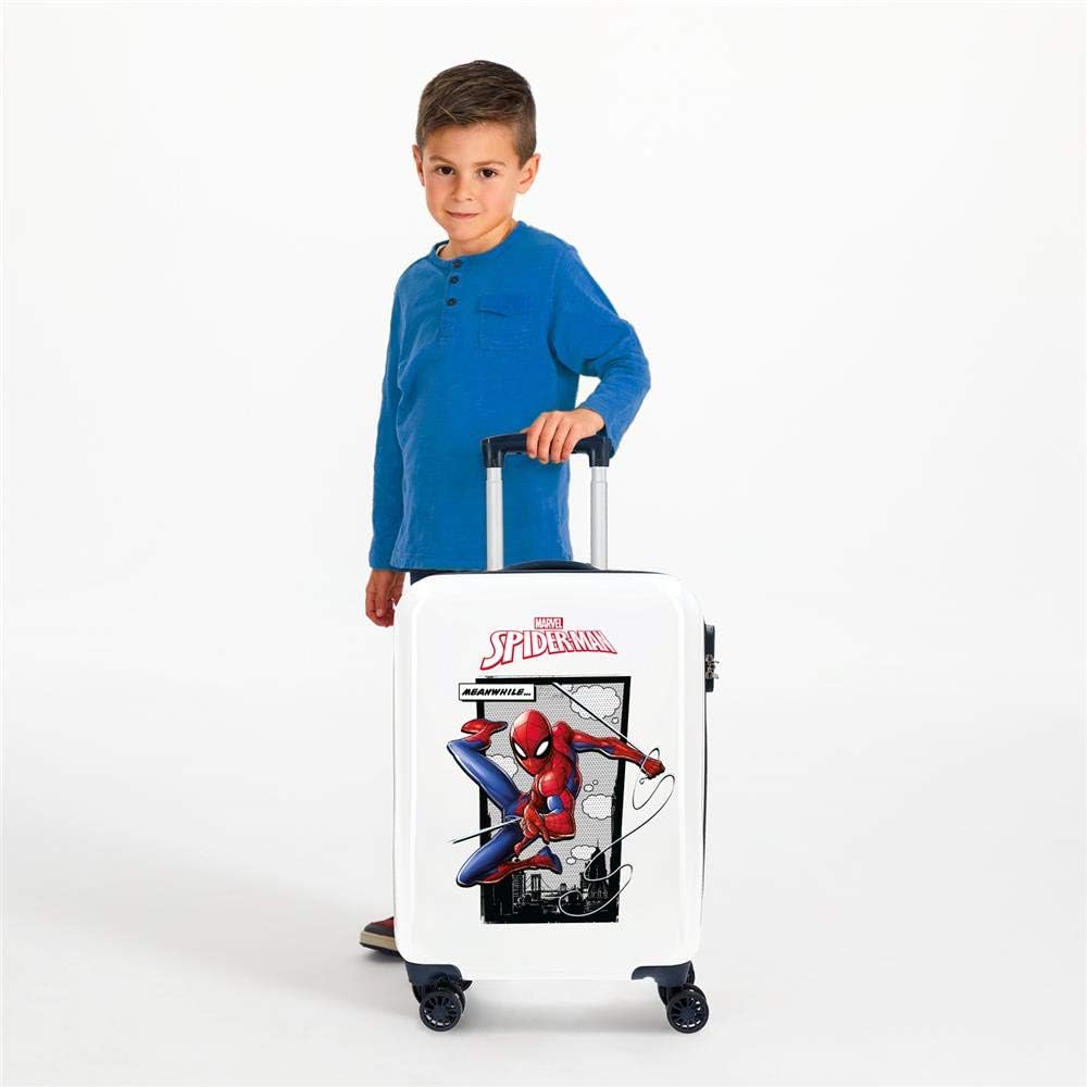 Marvel Spiderman Action Blue Cabin Suitcase 37 x 55 x 20 cm Rigid ABS ...