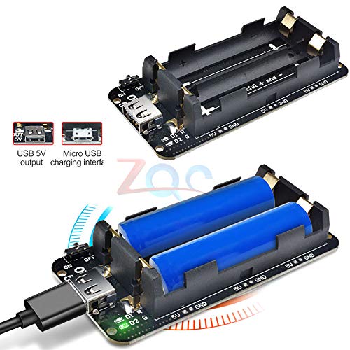 ESP8266 ESP32 Dual 18650 Lithium Battery Shield V8 5V/3A 3V/1A Mobile Power Bank Battery ...