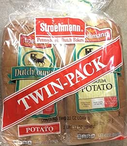 Stroehmann Dutch Country Twin Pack Premium Potato Bread, 44 OZ: Amazon ...