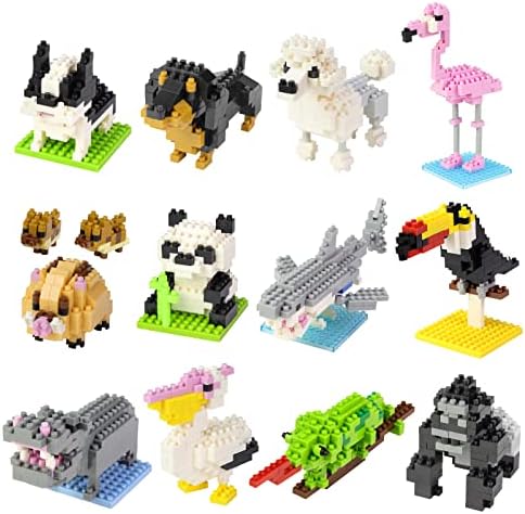 BUGGI Mini Building Blocks Animals Sets, Toys Party Favors for Kids ...