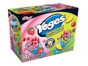 Amazon.com: Kellogg's YoGos Variety Pack, 4.8-Ounce, 6-Count Boxes ...