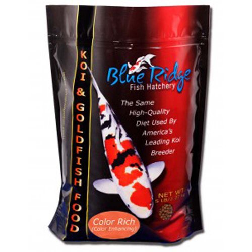 Blue Ridge Fish Food, Color Rich Formula 3/16" Floating Pellet, Koi and ...