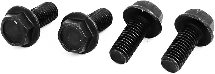 Uxcell 4 Pcs Metallic M7x17mm Reverse Thread Screw Black For Cutting uxcell-4-pcs-metallic-m7x17mm-reverse-thread-screw-black-for-cutting
