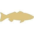 Amazon.com: Red Fish Cutout Unfinished Wood Fisherman's Decor Lake ...
