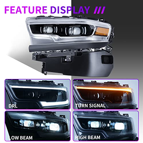 Faros delanteros con proyector LED Archaic para Dodge Ram 1500 2019 ...