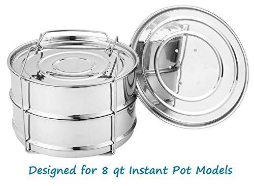 Aozita 8 qt Steamer Insert Pans for Instant Pot 8 Quart Accessories ...
