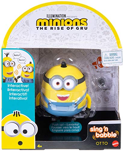 Minions: The Rise of Gru Sing ‘N Babble Otto Interactive Action Figure ...
