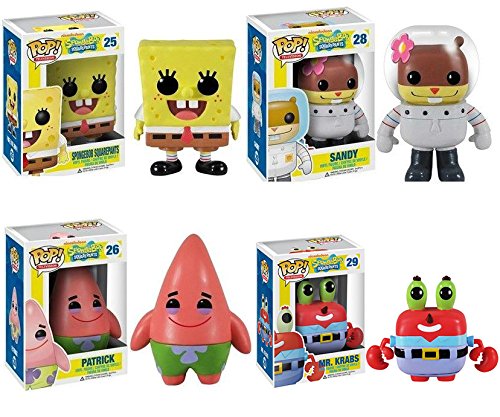Buy Set of 4 Spongebob Squarepants Funko Pop Figures Sandy Cheeks ...