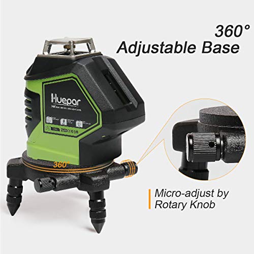 Huepar Laser Level Adapter 360 Degree Rotating Base For Line Laser Level Tripod Connector With