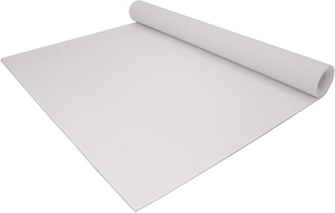 Tapis PVC EXPOTOP 2,00m x 1,50m, Blanc,Tapis Vinyle Uni, Résistance au ...
