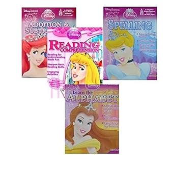 Disney Princess Activity Workbooks - Set of 4 - Preschool Pre-k ...