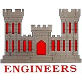 Amazon.com: Military, Engineer Castle, Vinyl Car Decal, 'Red', '5-by-5 ...