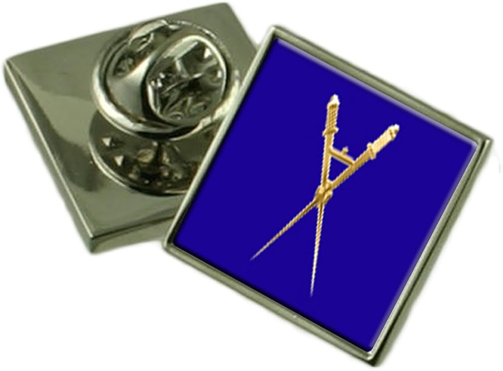Masonic Master of ceremony Badge Lapel Pin Engraved Personalised Box ...