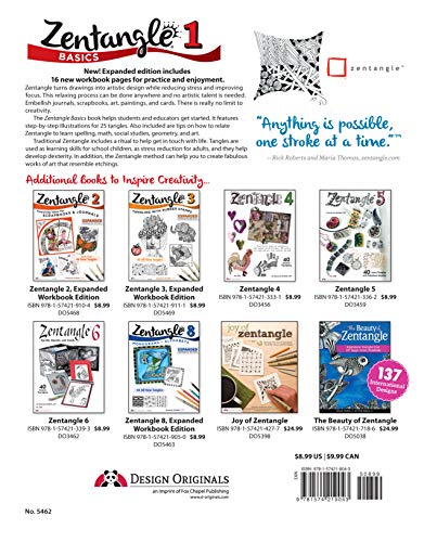 Zentangle Basics, Expanded Workbook Edition: A Creative Art Form Where ...
