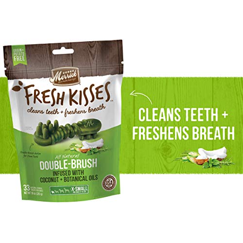 Merrick Fresh Kisses Oral Care Dental Dog Treats For Dogs Extra Small ...
