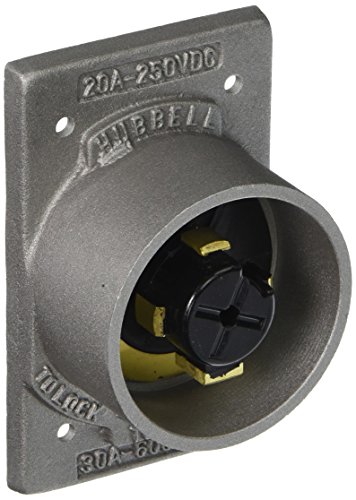 Hubbell HBL20418 Hubbellock Inlet, 30 amp, 600V, 3 Pole 4 Wire: Amazon ...