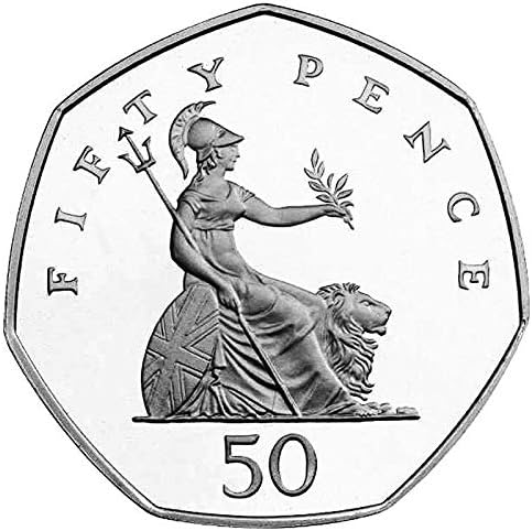 1997 Great Britain Britannia Proof 50P Old Large Fifty Pence ...