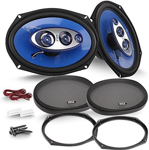 Pyle 6x9 car Speakers 4-Way Quadriaxial Full Range Sound Audio - Butyl ...