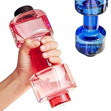 FLY GROUP Plastic Dumbbell Shape Water Bottle Plastic Portable Dumble ...