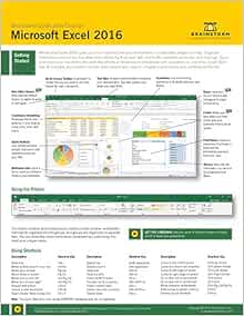 Microsoft Excel 2016 Quick Start Card - Tips Tricks Shortcuts Help - 6 ...