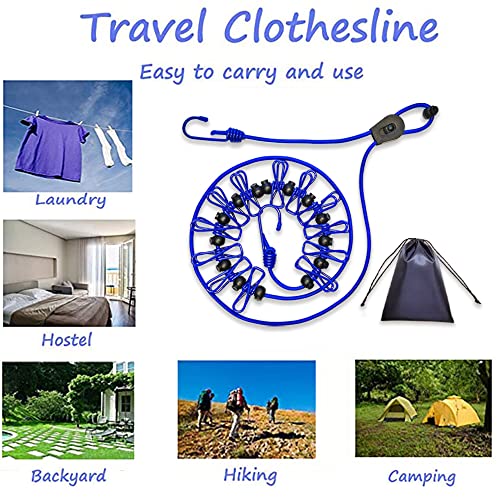 HSNNXY Portable Travel Clothesline, Adjustable Windproof Camping ...