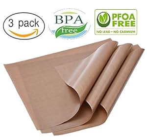 Amazon.com: 3-Pack Teflon Mat Oven Liner Sheets 16" x 20" for Heat ...