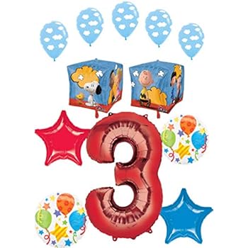 Amazon.com: Peanuts Charlie Brown Balloons Decoration Supplies Party ...