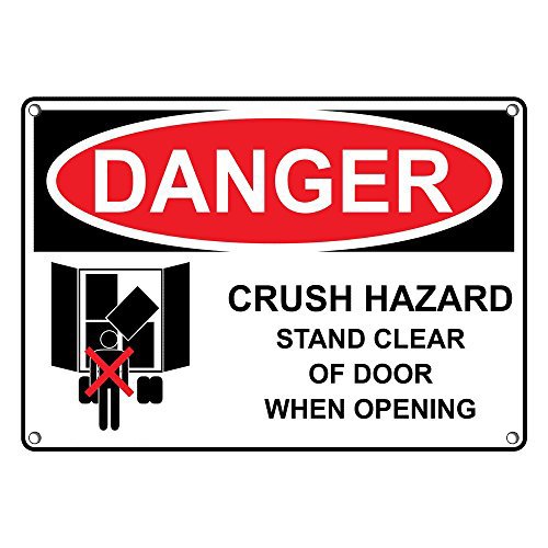 Amazon.com: Weatherproof Plastic OSHA Danger Crush Hazard Stand Clear ...