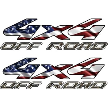 Amazon.com: American Flag 4x4 Silverado Sierra Truck Decal Set USA ...