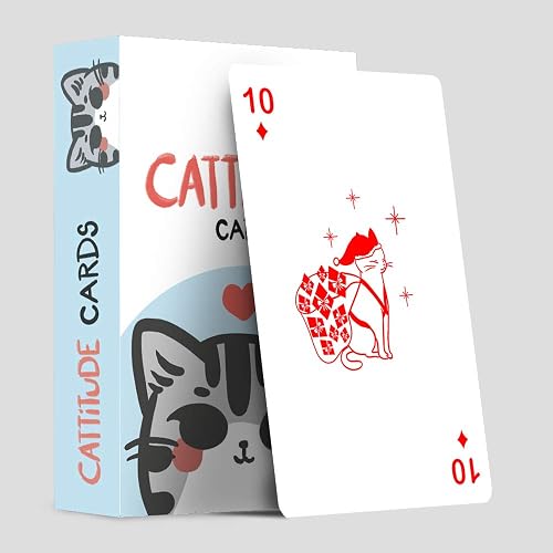 Cattitude Cards - Animated Cute Cats Illustrations Playing Cards in ...