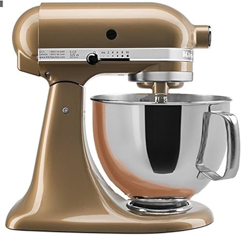 KitchenAid Stand Mixer Tilt Head 5-Quart RRK150CZ (Renewed) champagne ...