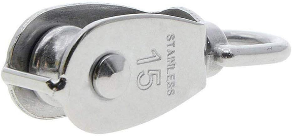 4 Pieces Single Pulley Block, Single Pulley Block Hanging,Stainless ...