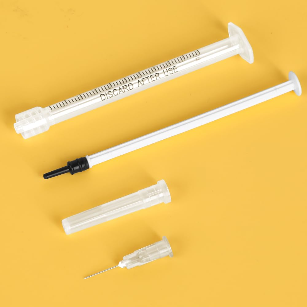 Mua 100 Pack Luer Lock Syringe 1ml with 27Ga 1/2 Inch Needle - Disposable Syringes 1ml with ...