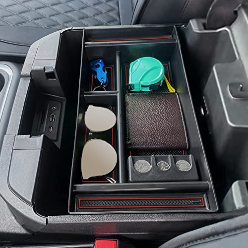 TOPINSTALL Red Center Console Tray Compatible with 2019-2023 2024 Chevy ...