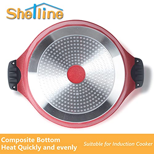 Shabu Shabu Pot, Shelline Yin Yang Hot Pot, 4.4 Quart Die Cast Alum ...