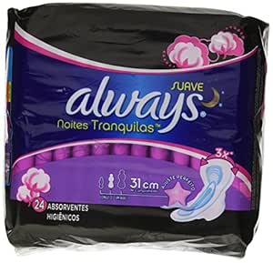Always Suave Toalla Femenina Nocturna de Algodón con Alas, 24 piezas ...