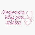 Amazon.com - Remember why You started - Pink Stethoscope Sticker Bumper ...