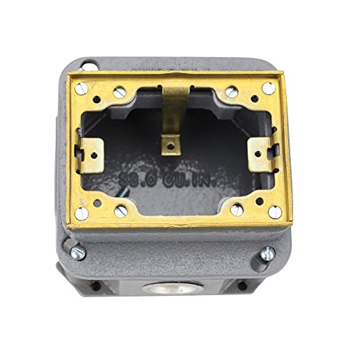 Hubbell Wiring Systems B2436 Cast Iron 1-Gang Deep Flush Rectangular ...