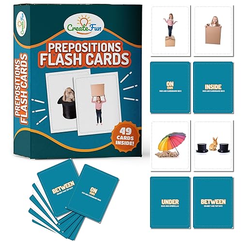 Preposition Flash Cards | 7 Total Prepositions 49 Picture Cards for ...