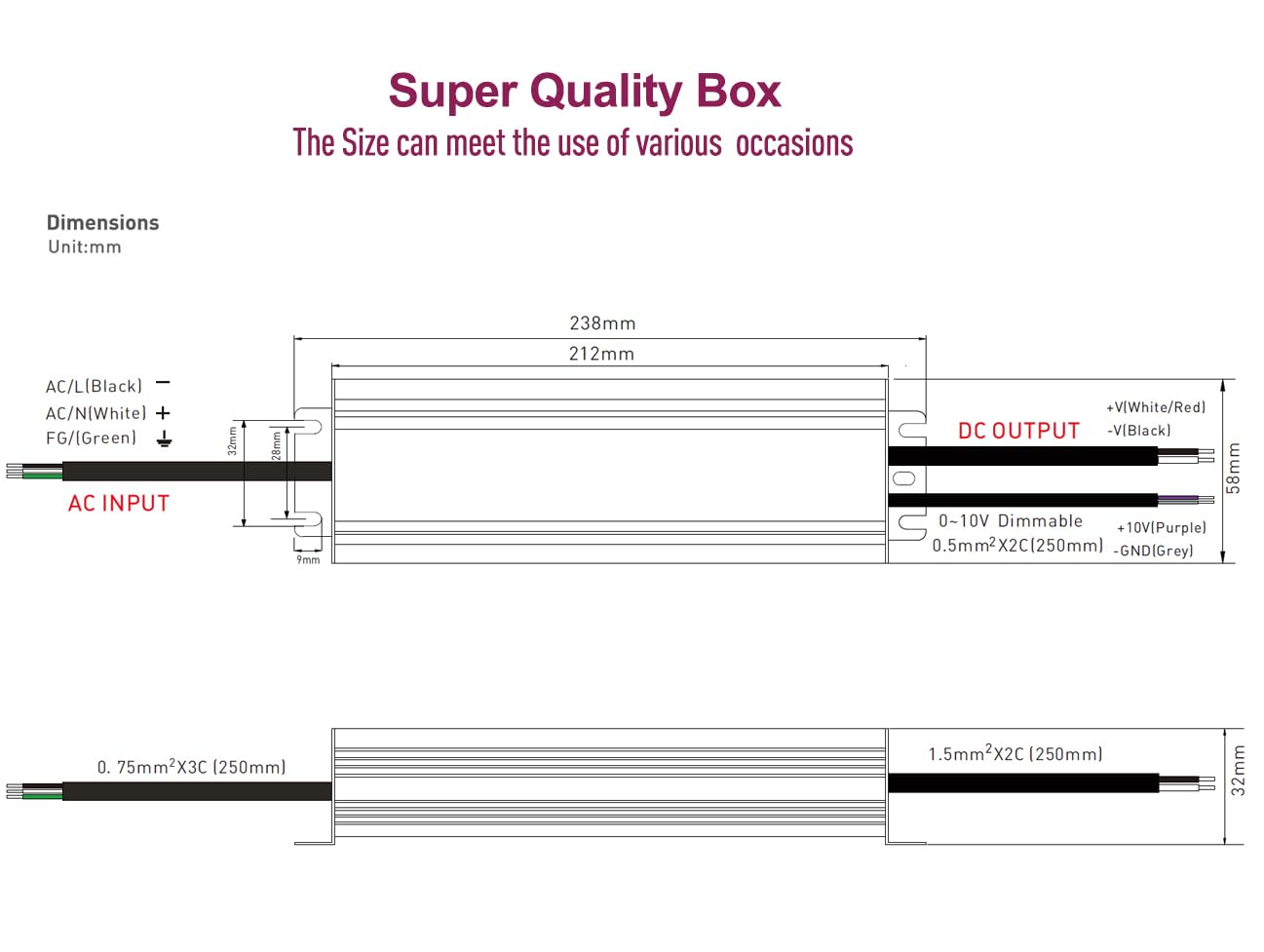 200W Dimmable LED Driver 24V, UL-Listed 5-in-1 Dimming: ELV/MLV/Triac/0-10V/1-10V/PWM ...