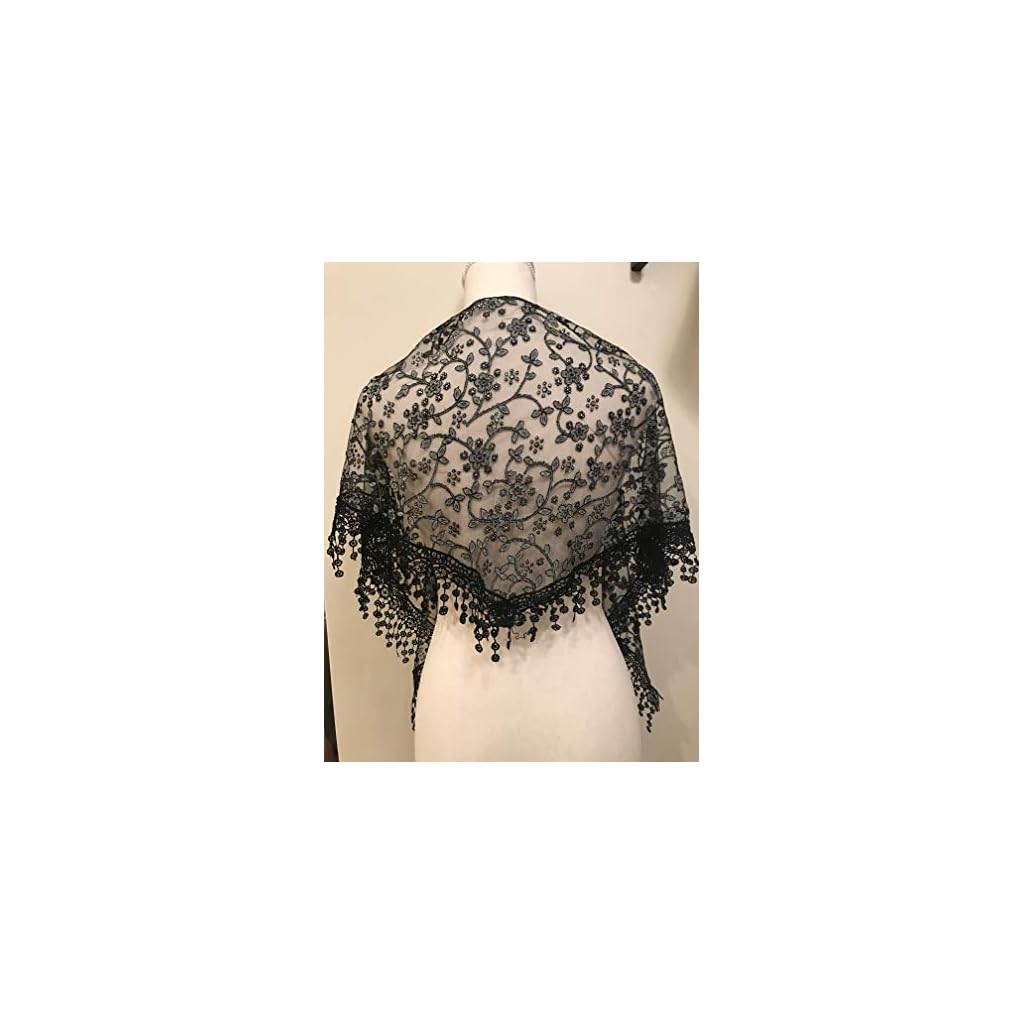 Women's Fashion Lace Fringe Triangle Scarf | Buy Scarves and Wraps