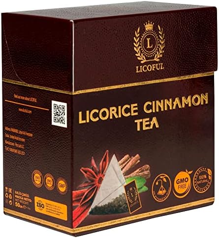 Licoful Herb Tea,Licorice Cinnamon Tea - Caffeine Free, 20 Pyramid Tea ...