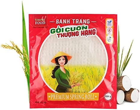 Simply Food - Round Premium Spring Roll Rice Paper Wrapper, All Natural ...