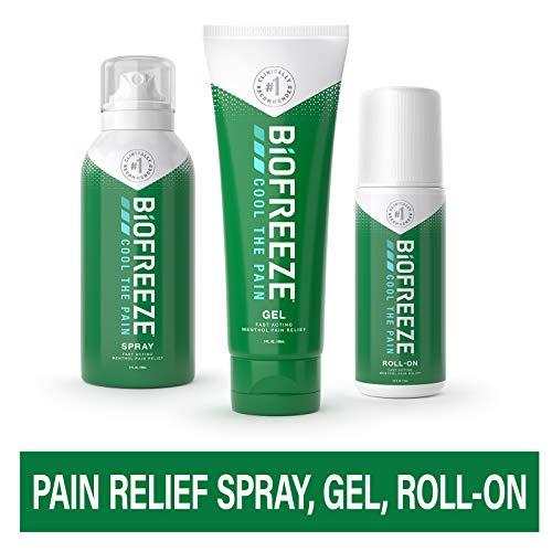 Biofreeze Pain Relief Roll-On 2.5 FL OZ, Gel 3 FL OZ, And Spray 3 FL OZ Variety Pack Topical ...