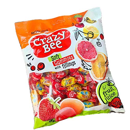 Roshen Crazy Bee Jelly Candy with Fruity Filling, Made with 6 Fruit ...