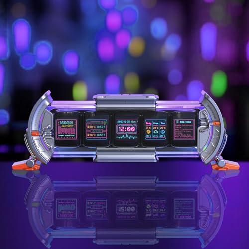 Divoom Times Gate Deep-Gray, WiFi Pixel Art Display with Clock and ...