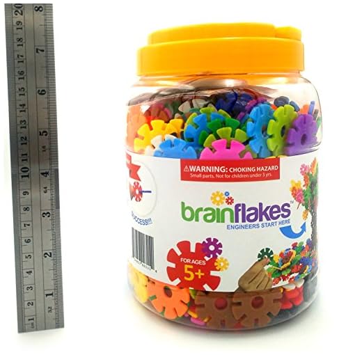 Brain Flakes 500 Piece Set, Ages 3+, Interlocking Plastic Disc Toy for ...