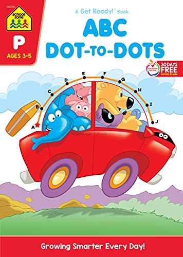 School Zone - ABC Dot-to-Dots Workbook - 32 Pages, Ages 3 to 5 ...